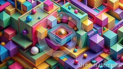 Chromatic Intersections: A Symphony Of Color And Form In 3D AI ...