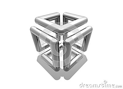 Chrome Cube Stock Images - Image: 19701714