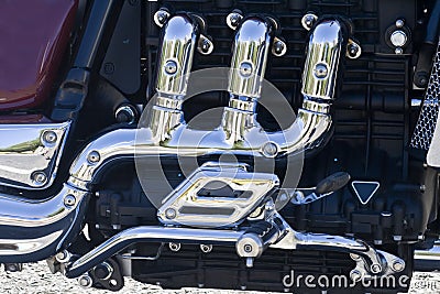 Chrome exhaust manifold - Stock Image - Everypixel