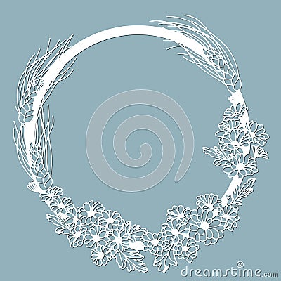 Chrysanthemums. Template For Laser Cutting And Plotter. Flowers, Leaves ...