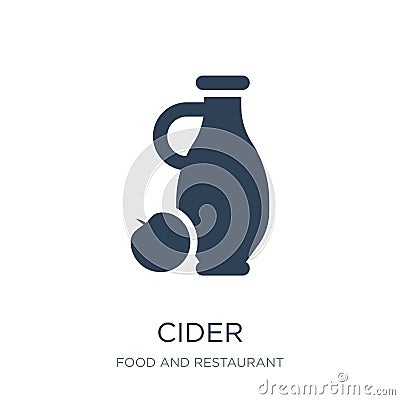 Cider Icon In Trendy Design Style. Cider Icon Isolated On White Background. Cider Vector Icon ...