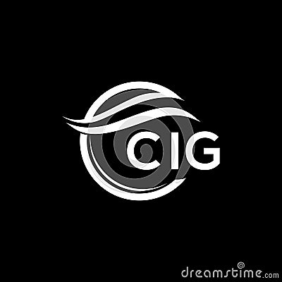 CIG Letter Logo Design On Black Background. CIG Creative Circle Letter ...