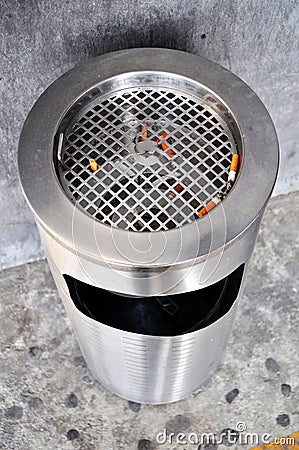 Cigarette Butts In Trash Can Royalty Free Stock Images - Image: 12442499