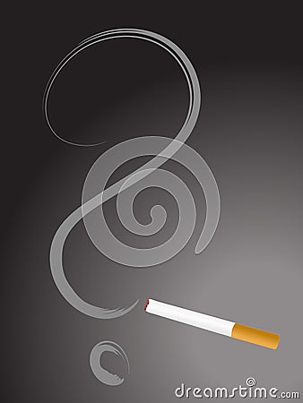 Cigarette With Question Mark Vector Illustration | CartoonDealer.com ...
