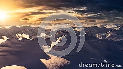 Cinemagraph Continuous Loop Animation. Beautiful Aerial Landscape View ...