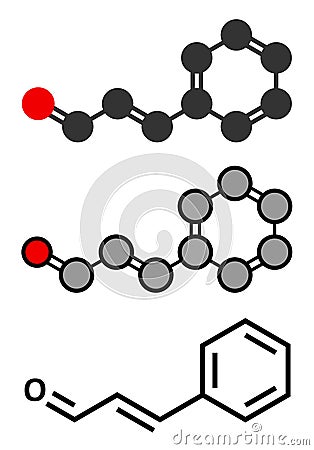 Cinnamaldehyde (cinnamic Aldehyde) Cinnamon Flavor Molecule Vector ...