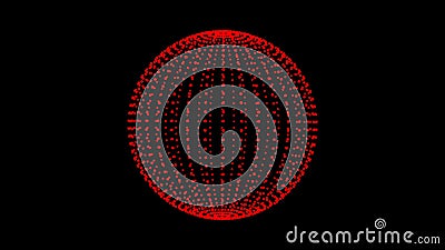 Circle Ball Dots Particle Design. Sphere of Spinning Points, Particles ...