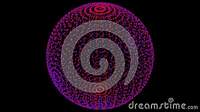 Circle Ball Dots Particle Design. Sphere of Spinning Points, Particles ...