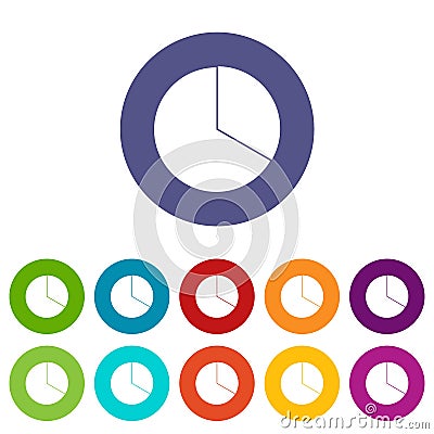 Circle Chart Infographic Set Icons Vector Illustration | CartoonDealer ...