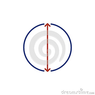 Circle Diameter Vector Concept Colored Icon Or Symbol Royalty-Free ...