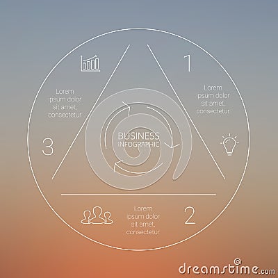 Circle Line Infographic, Graph, Diagram. Blur Vector Illustration ...