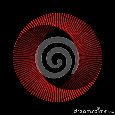 Circle With Lines. Lines In One Color With Different Opacity. Dynamic ...