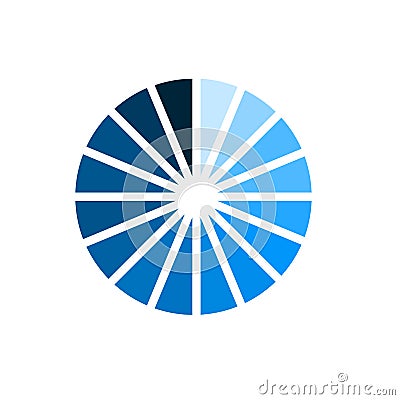 Circle Loader. Wait Load Spinning Circle Preloader Website Template Interface Buffering Waiting ...