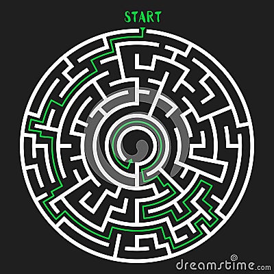 Circle Maze Vector | CartoonDealer.com #89116185