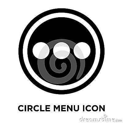 Circle Menu Icon Vector Isolated On White Background, Logo Concept Of ...
