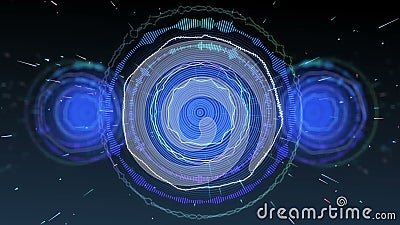 Circle Music Animation with Seamless Loop Particle Motion Stock Footage ...