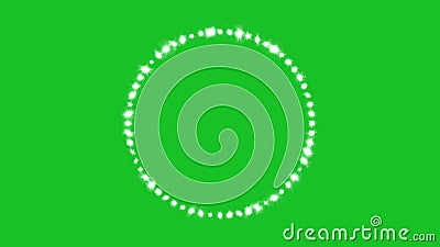Circle Shape Blinking Particles on Green Screen Background Motion ...
