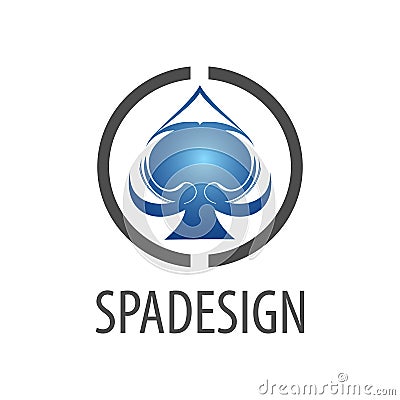 Circle Spade Sign Logo Concept Design. Symbol Graphic Template Element ...