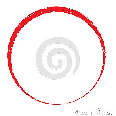 Circle Stamp Frame On White Background. Royalty-Free Stock Photography ...