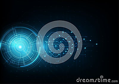 Electrical Circuit With Circular Cybertronic Abstract Technology ...
