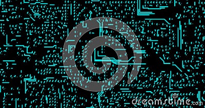 Circuit Board Animation Loop Video with Transparent Background Alpha ...