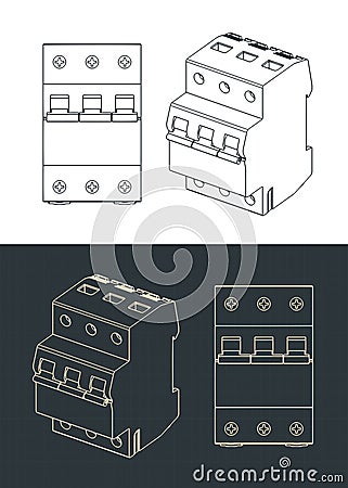 Circuit Breaker Drawings Vector Illustration | CartoonDealer.com #303490306