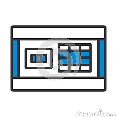 Circuit Breakers Box Icon Cartoon Vector | CartoonDealer.com #254764397