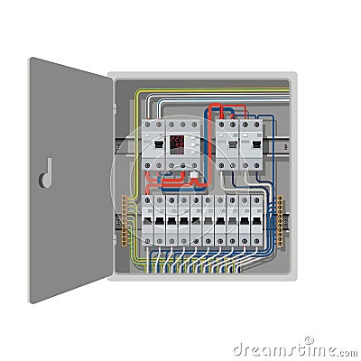 Electrical Circuit Breakers Cartoon Vector | CartoonDealer.com #239749111