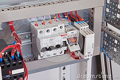 Circuit Breakers, Intermediate Relay And Phase Control Relay In The ...
