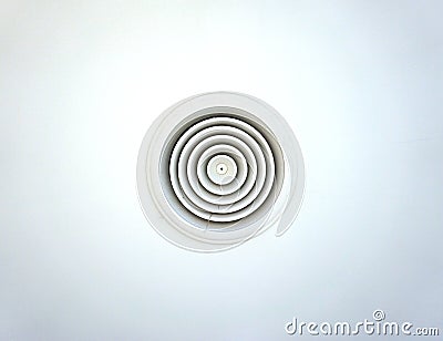 Circular Air Ventilation Duct On The Ceiling In White Royalty-Free ...