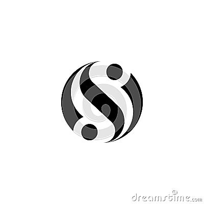 Circular Bold Letters ISI Monogram Logo Design Vector | CartoonDealer ...