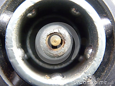 Circular Cross Section Of Gas Cylinder Regulator Stock Image ...