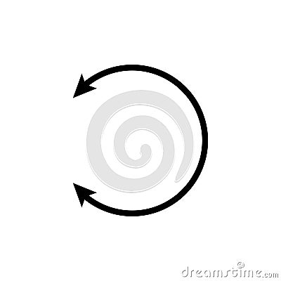 Circular Curved Thin Long Double Ended Arrow In The Shape Of A Circle ...