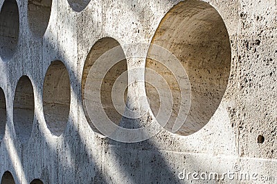 Circular Cutouts In A Concrete Wall Stock Photography | CartoonDealer ...