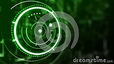 Circular Hologram on Green Screen Stock Footage - Video of display ...