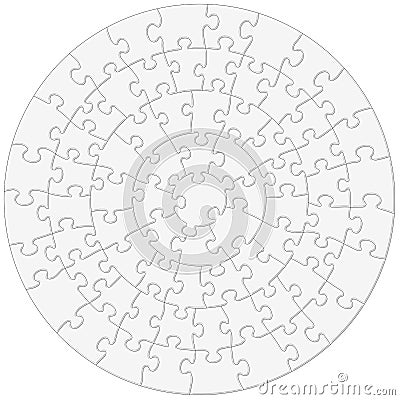 Circular Jigsaw Puzzle Vector Illustration Stock Vector - Image: 56721842