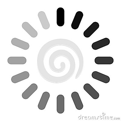 Circular Loading Indicator Progress Segments, Loading Icon Data Process Animation Cartoon Vector ...