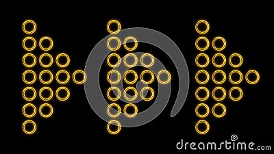 Circular Shapes - Neon Lights - Triangular Groups Flashing Endless Loop ...