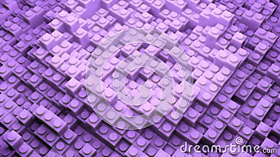 Circular Waves on Surface of Structural Cubes. Design. Cubes with Dots ...