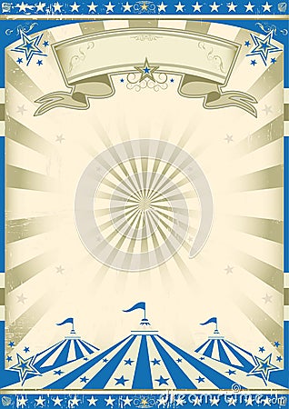 Circus Blue Vintage Cartoon Vector | CartoonDealer.com #23353371