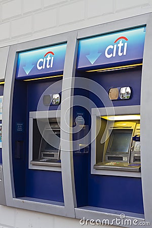 Citibank ATM With Logo At Branch Bank Editorial Stock Photo - Image ...