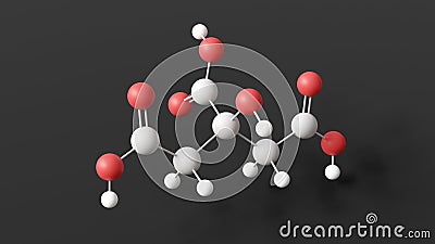 Citric Acid Molecule, Molecular Structure, Colorless Weak Organic Acid ...
