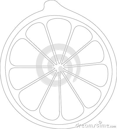 Citron Outline Silhouette Generative Ai Vector Illustration ...