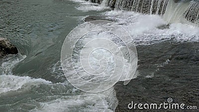 City River with Rapids. Strong Current Stock Video - Video of force ...