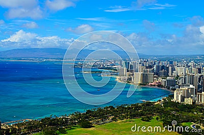 City view Honolulu stock photo. Image of cityscape, panorama - 30984874