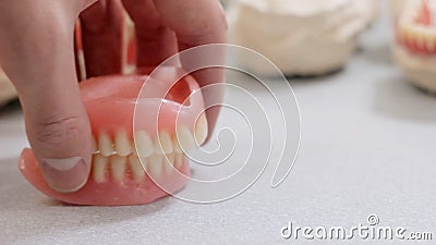 Clacking Human Teeth in the Dental Laboratory Stock Video - Video of ...
