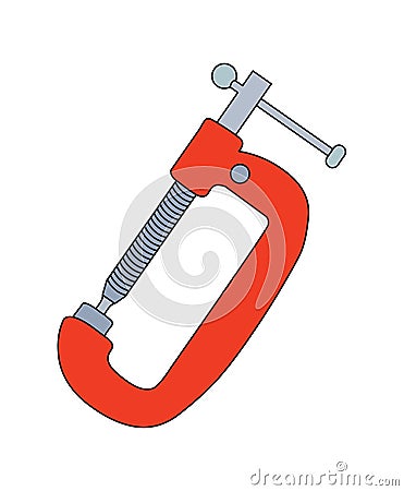 Clamp Clip Art Vector Isolated | CartoonDealer.com #198253230
