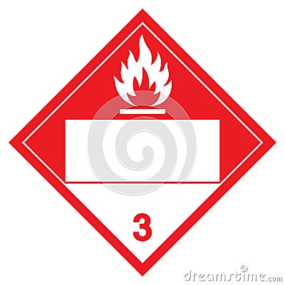 Class 3 Combustible Symbol Sign, Vector Illustration, Isolate On White ...