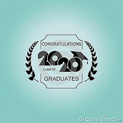 Class Of 2020 With Graduation Cap. Design For Greeting Card, Invitation ...