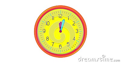 Time Lapse Classic Analog Clock Moving Fast Isolated on White ...